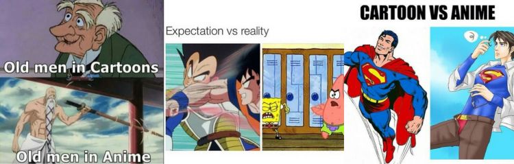 10 Gambar ini ungkap fakta bahwa kartun dan anime itu sangat berbeda