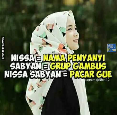 10 Meme Nissa Sabyan vs kaum jomblo yang bikin kita nyengir geli