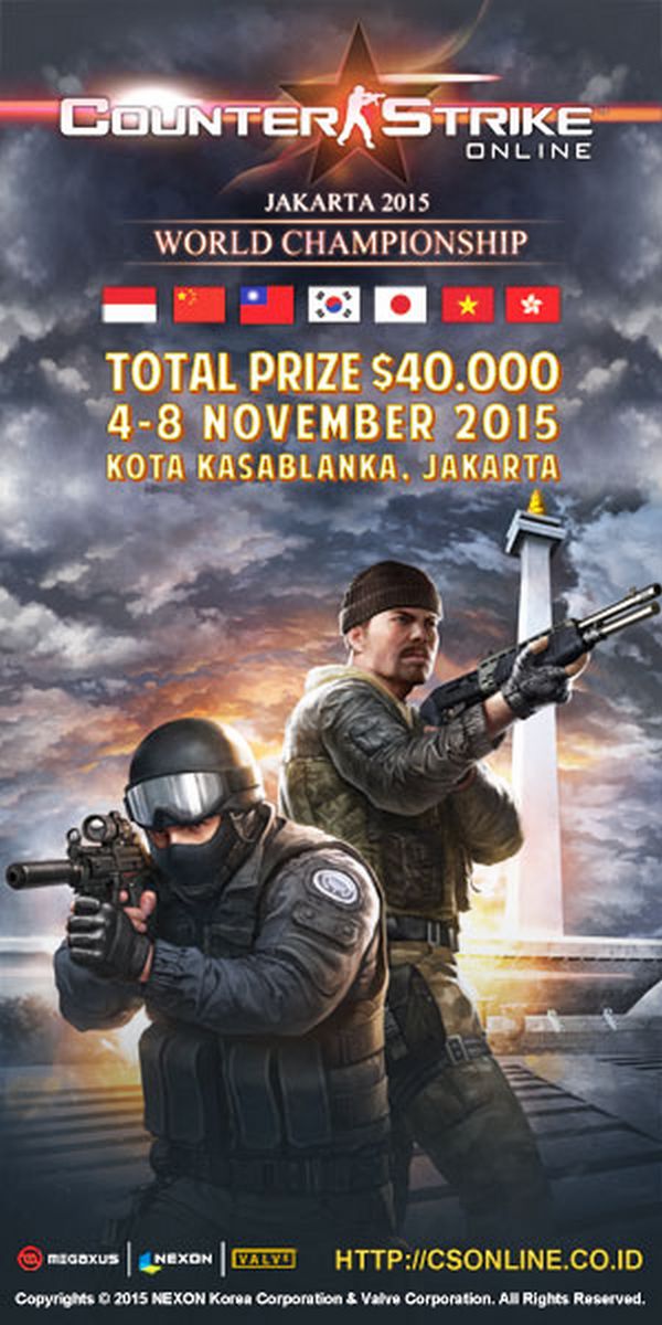 Megaxus gelar kejuaraan dunia games Counter Strike Online di Indonesia ...