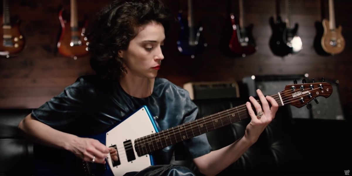 Custom-made guitar for ladies with 'room for a breast. Or two.'