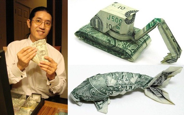20 Origami unik berbahan uang ini dibuat tanpa pakai lem dan gunt