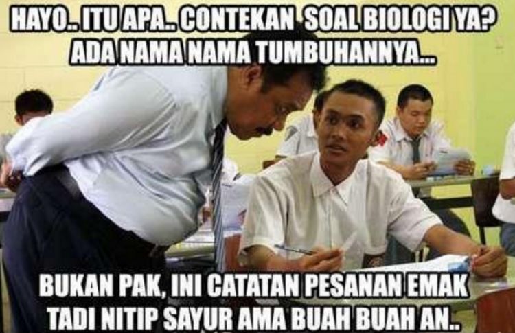 20 Meme nyontek yang bikin kamu kangen susahnya UN!