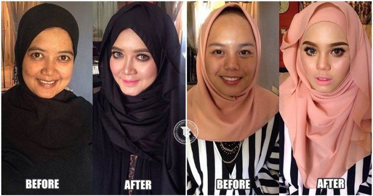 20 Foto keajaiban makeup cewek ini buktikan cantik butuh modal