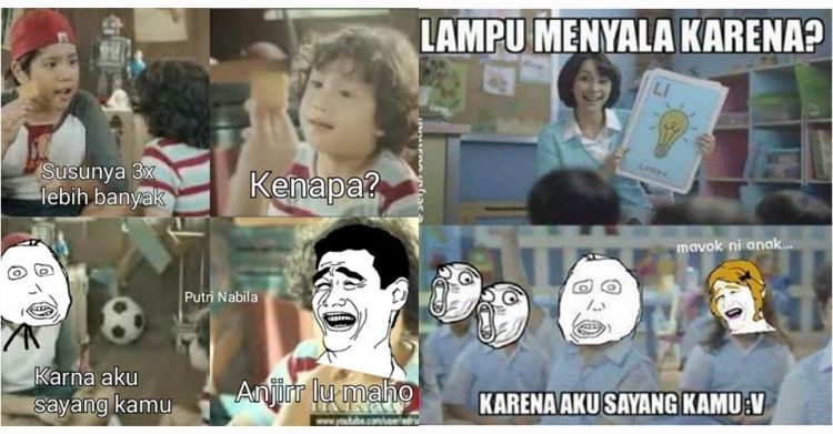 Meski absurd, 16 meme 'karena aku sayang kamu' tetap bisa bikin ketawa