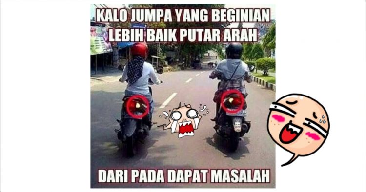 8 Meme beda emak-emak dan bocah saat naik motor ini lucunya kebangetan