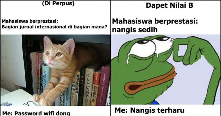 10 Meme 'mahasiswa berprestasi vs me' ini bikin ngakak-ngakak seharian