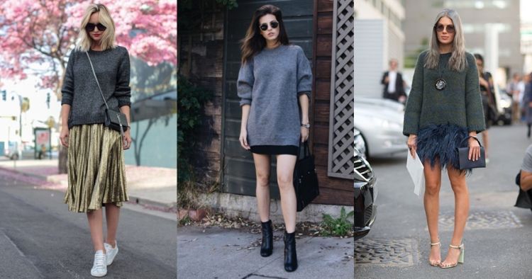 12 Ide outfit sweater & rok ini bikin kamu tampil makin stylish