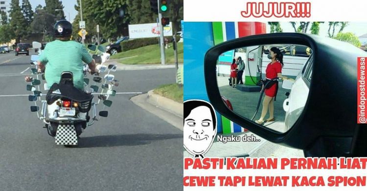 10 Meme di balik spion ini bikin senyum-senyum sendiri, kamu pernah?