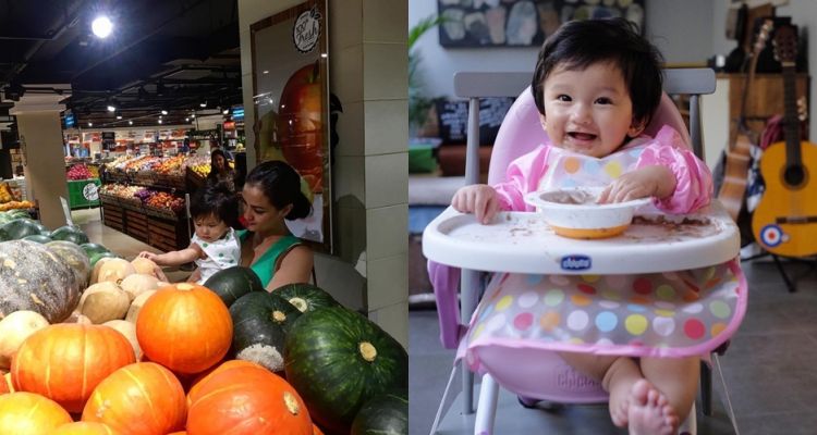 Ini momen manis hari pertama MPASI Salma, anak Rio Dewanto & Atiqah