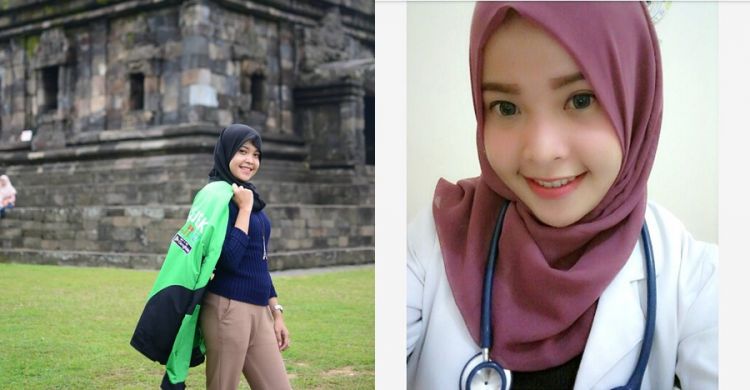 10 Pesona Alviola Putri, si bidan cantik sekaligus driver ojek online