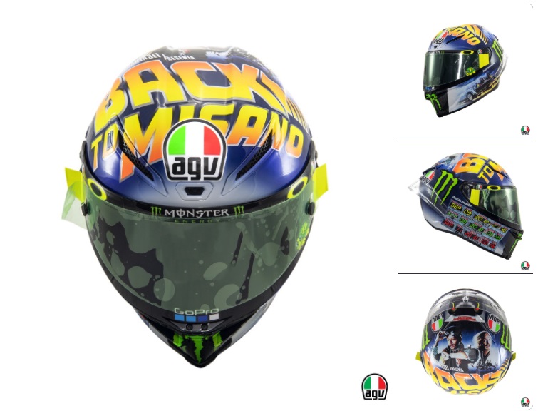 Selalu ganti desain, ini 10 helm Rossi saat tampil di MotoGP Misa