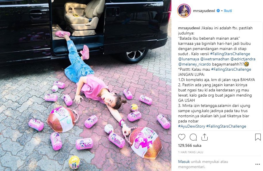 Gaya 5 seleb Tanah Air ikuti Falling Star Challenge, tersungkur g