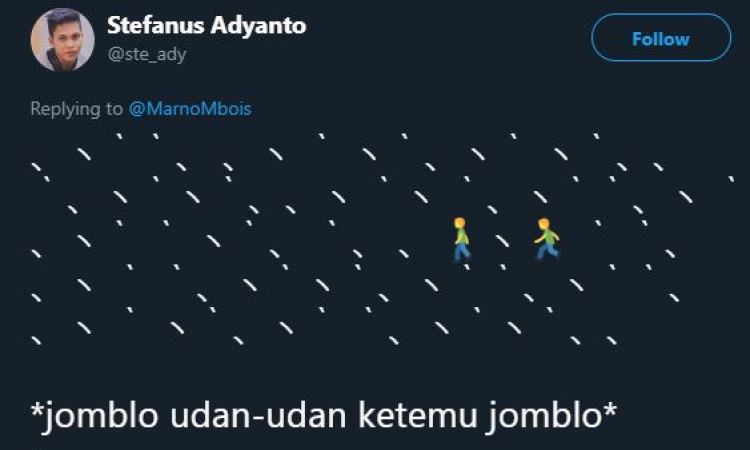 16 Cuitan pakai emoticon jomblo kehujanan ini bikin senyum kecut
