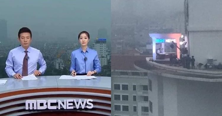 Nggak pakai green screen, stasiun TV ini siaran dari atas gedung