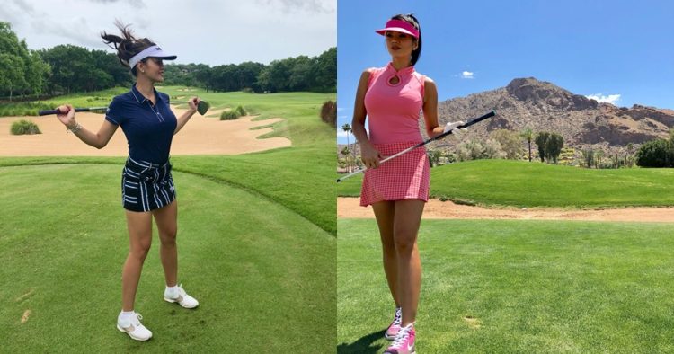 10 Potret Chef Farah Quinn saat olahraga golf, selalu memesona