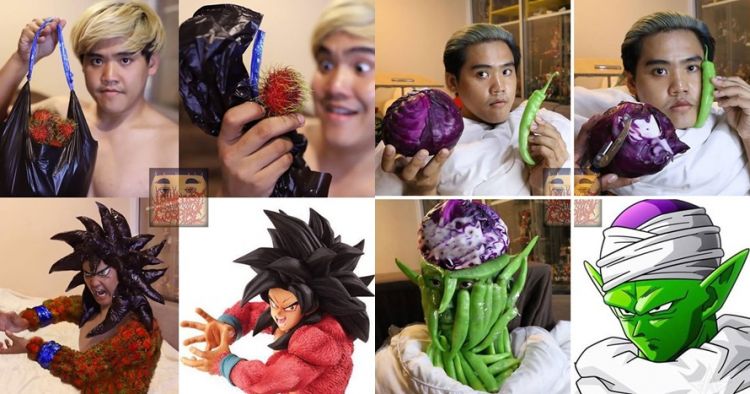 10 Cosplay tokoh Dragon Ball pakai barang low budget, kocak abis
