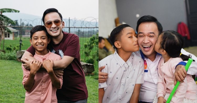 10 Potret kedekatan Ruben Onsu & putra angkatnya, penuh kasih