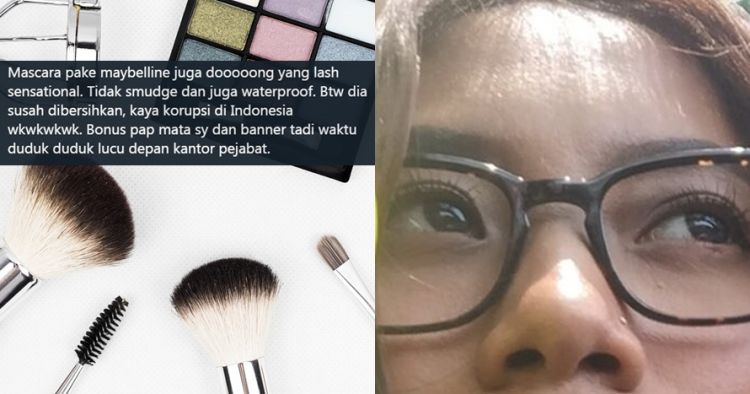 Antimainstream, cewek ini review ketahanan makeup saat ikut demo