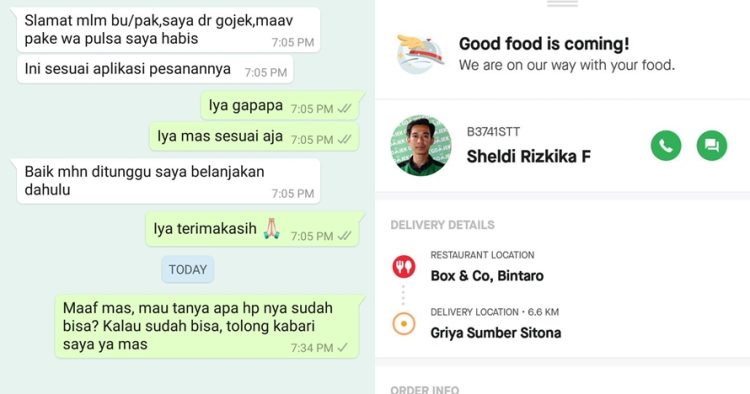 Pesan makanan tak diantar driver ojek online, kisahnya bikin mewek