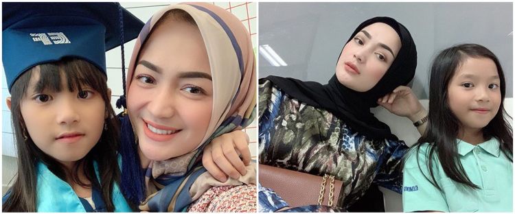 10 Potret kedekatan Imel Putri dan putrinya, bak fotokopi