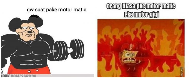 10 Meme lucu pengendara motor matic ini lucunya bikin ketawa ngegas