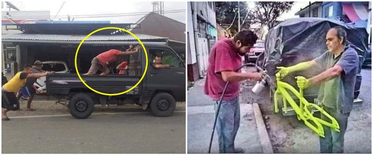 10 Momen lucu kerja sama bapak-bapak ini bikin ketawa