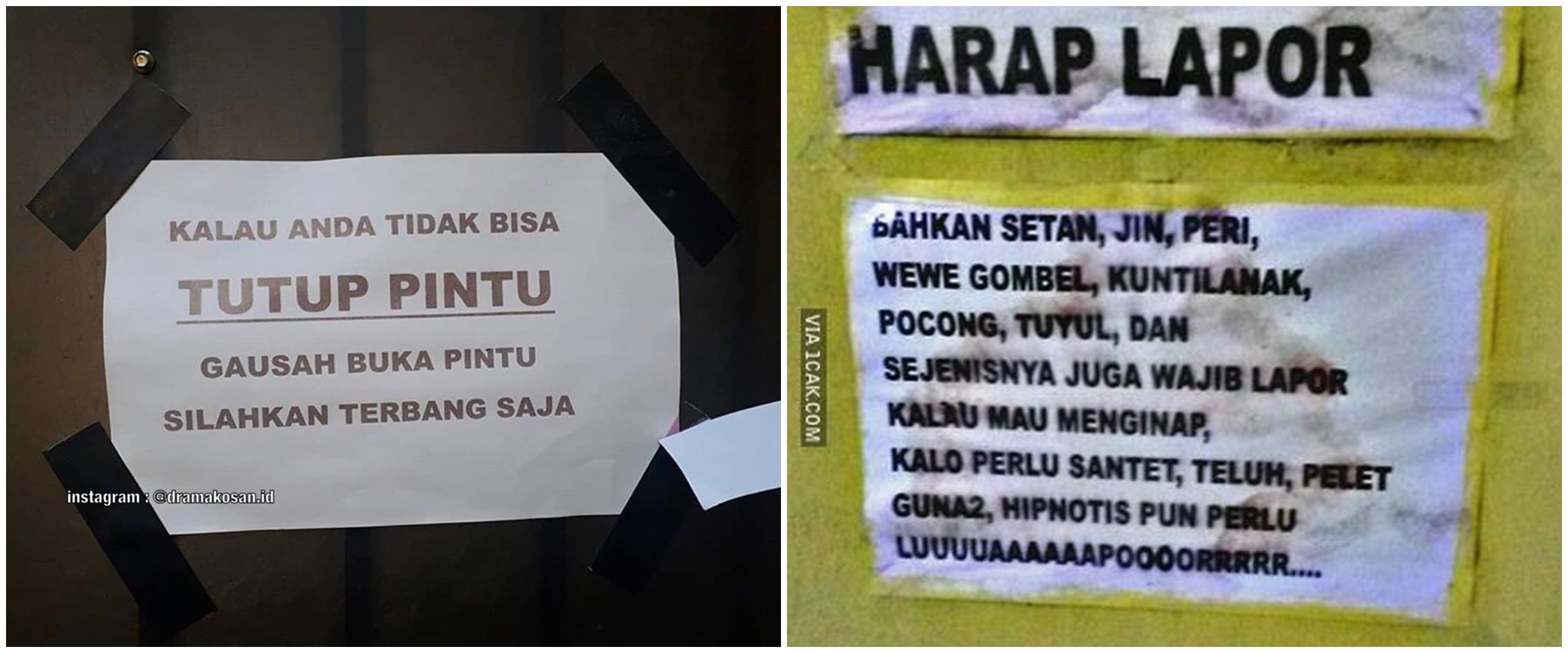 10 Peringatan lucu dari pemilik kos ini mengundang senyum tipis