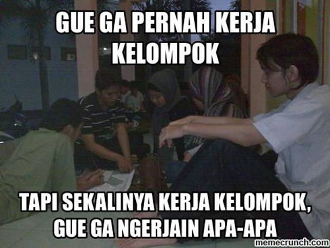 10 Meme tugas kelompok ini bikin ingat teman yang ngeselin