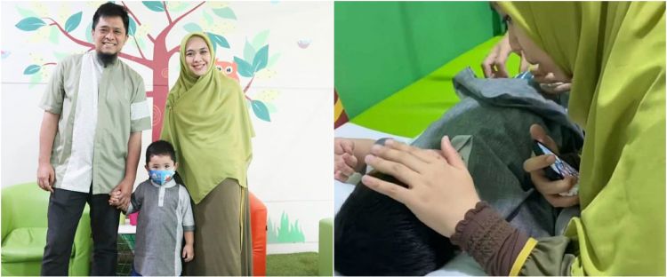 7 Momen Ibrahim anak Oki Setiana Dewi sunat di mal