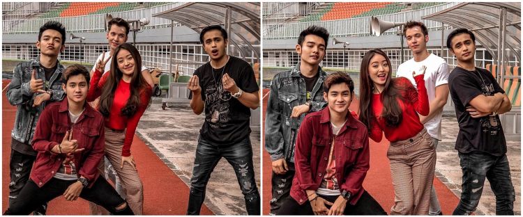 10 Potret kompak Natasha Wilona & The Junas Monkey di balik layar