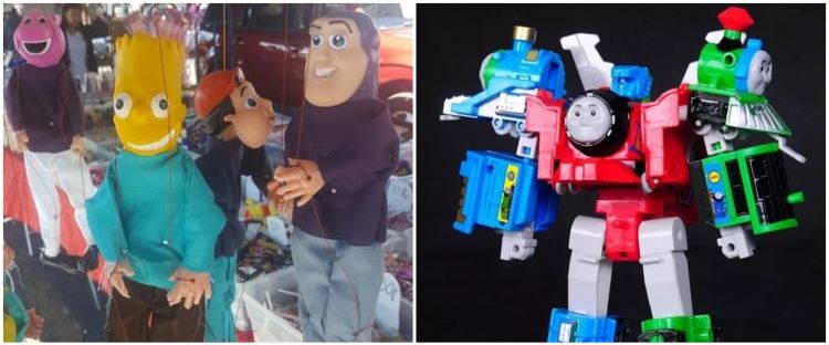 10 Mainan berbentuk karakter animasi ini desainnya bikin senyum miris