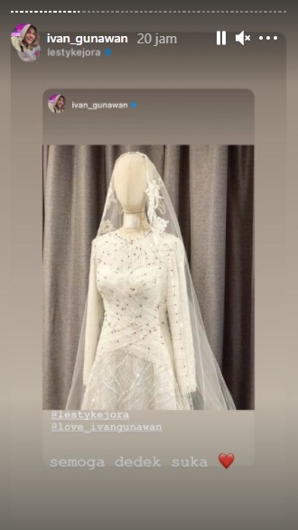 Heboh Ivan Gunawan unggah foto gaun putih untuk Lesty Kejora