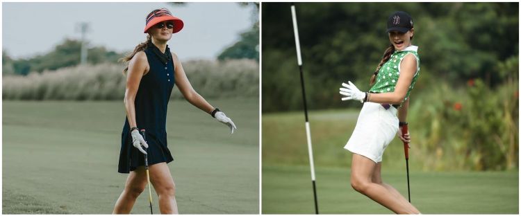 10 Gaya OOTD Luna Maya saat main golf, bak atlet profesional