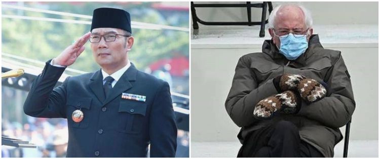 Ikut tren meme Bernie Sanders, aksi Ridwan Kamil bikin ngakak