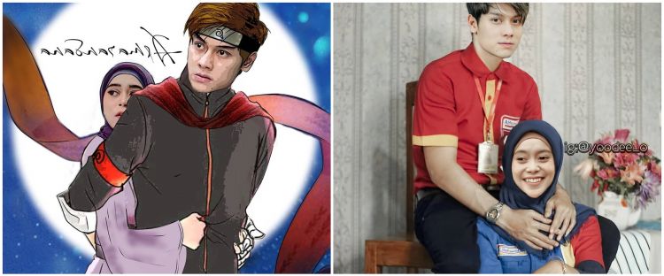 10 Foto editan lucu Lesty Kejora dan Rizky Billar, bikin baper