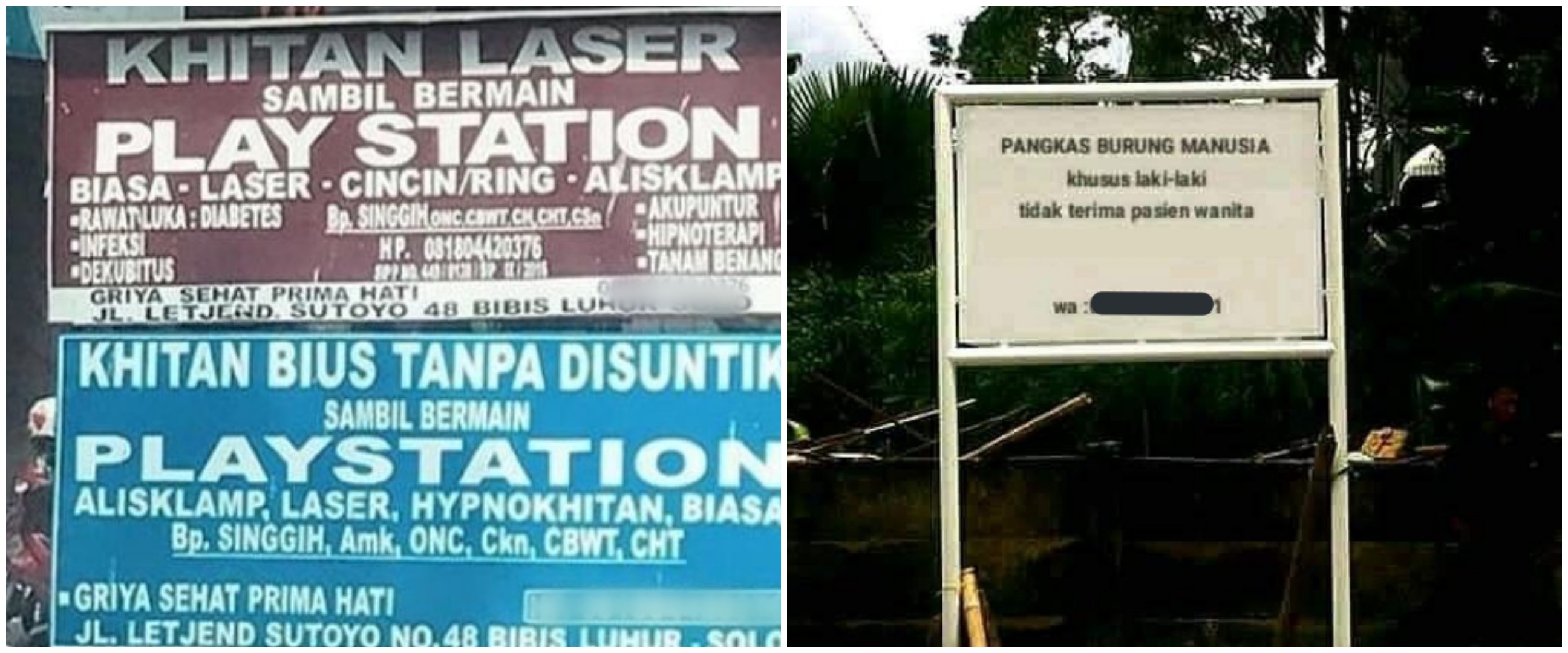 10 Papan nama lucu jasa sunat ini bikin senyum tipis