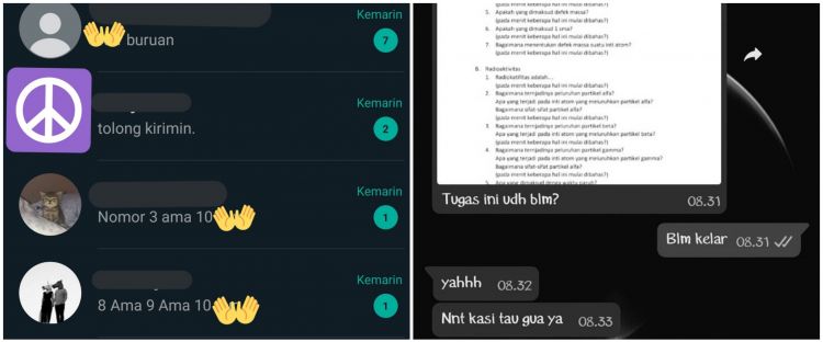 12 Chat minta contekan ini ngeselinnya menguji kesabaran