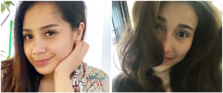 7 Beda potret Nagita Slavina dan Ayu Ting Ting saat tanpa makeup