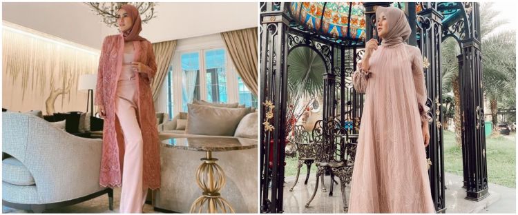 10 Gaya outfit hijab Olla Ramlan, cocok untuk kondangan