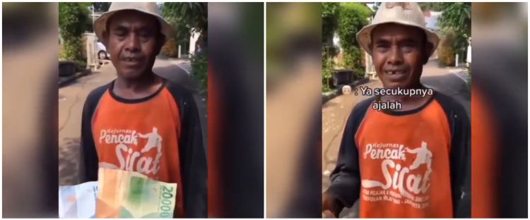 Aksi pria pilih Rp 5 ribu ketimbang Rp 50 ribu, sentil orang tamak