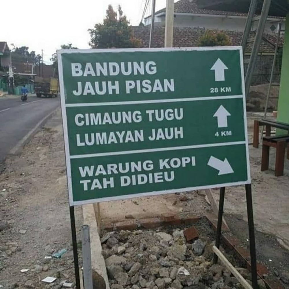 11 Tulisan lucu rambu-rambu jalan ini bikin lihat dua kali