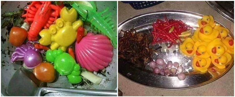 19 Potret lucu orang masak mainan ini bikin nggak jadi lapar