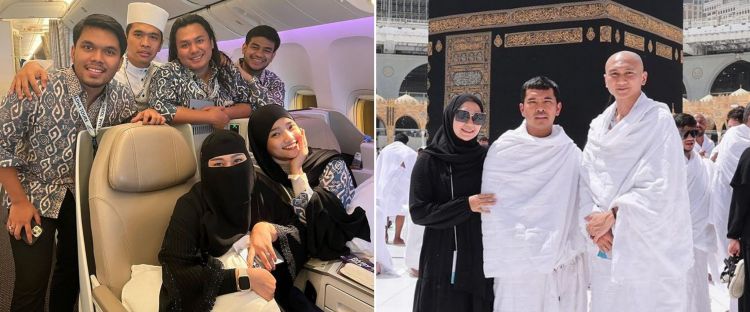 9 Potret umrah Putra Siregar bareng seleb, Fuji cantik berhijab