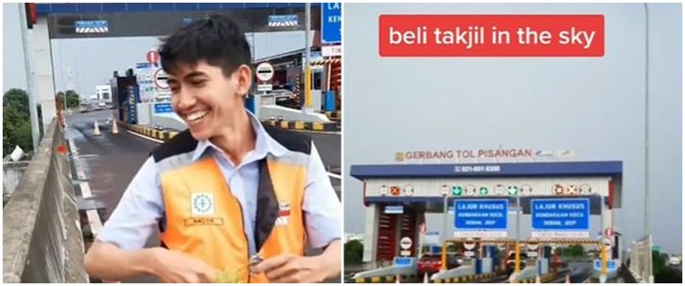 Viral aksi penjaga gerbang tol saat beli takjil, caranya tak terduga