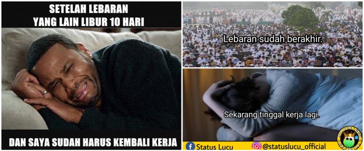 13 Meme Lebaran telah usai ini bikin senyum getir
