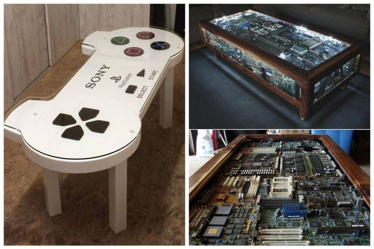 15 Meja dengan bentuk unik yang terinspirasi alat elektronik, keren ...