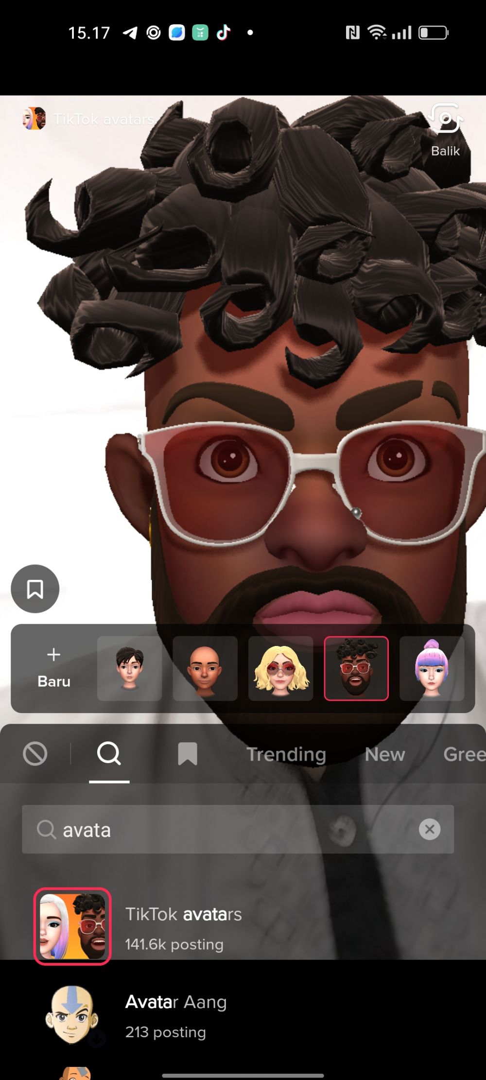 Cara membuat dan menggunakan filter Avatar TikTok, ternyata simpel ...