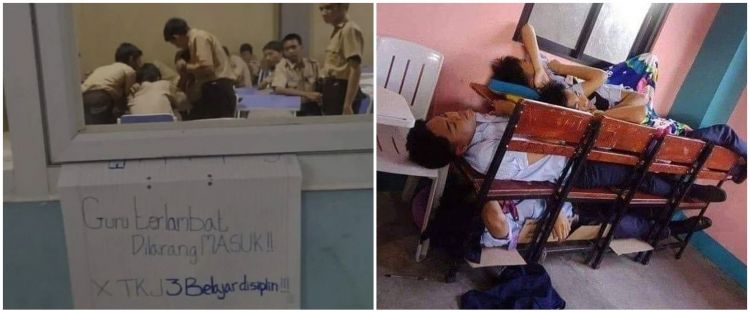 13 Potret kelakuan nyeleneh anak sekolah ini bikin tepuk jidat