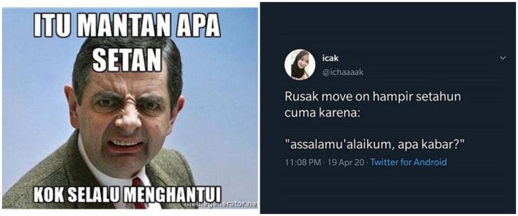 21 Meme reaksi saat bahas mantan ini bikin susah move on