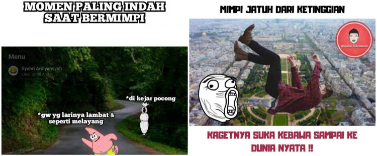 13 Meme kocak kejadian yang dialami saat mimpi ini relate abis